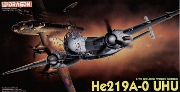 Heinkel He-219 A-0 UHU Night Fighter 1/72 Scale Plastic Model Kit Drag