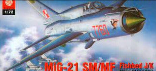 Mikoyan MiG-21 MF Fighter 1/72 Scale Plastic Model Kit ZTS Plastyk S-1