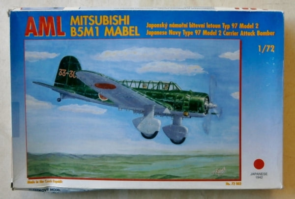 Mitsubishi B5M1 "Mabel" Bomber 1/72 Scale Plastic Model Kit AML Models