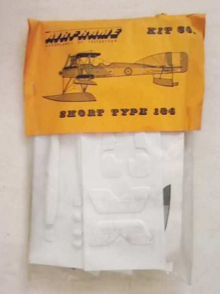 Shorts Type 184 Seaplane 1/72 Scale Plastic Vacuform Model Kit Airfram