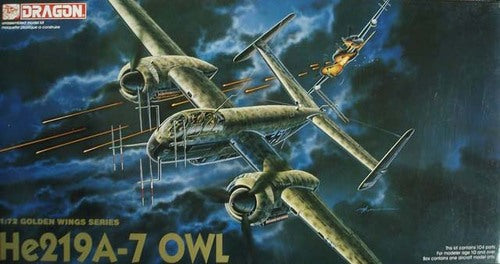 Heinkel He-219 A-7 UHU Night Fighter 1/72 Scale Plastic Model Kit Drag