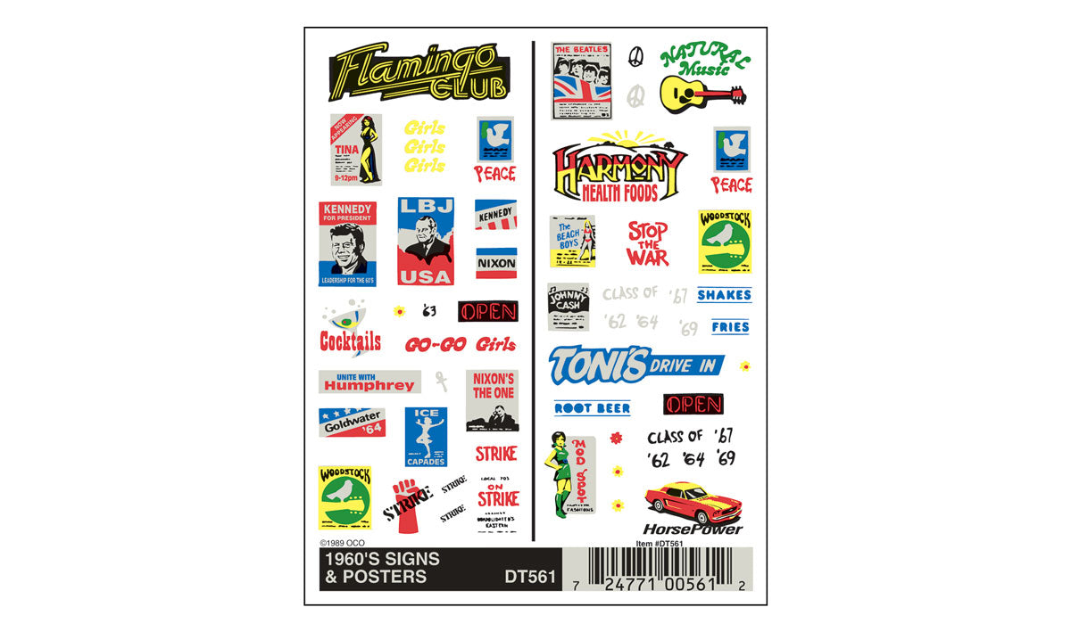 Signs and Posters 1960's Decals