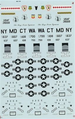 Republic A-10 Thunderbolt ll Markings 1/48 Scale Decal Sheet Microscal